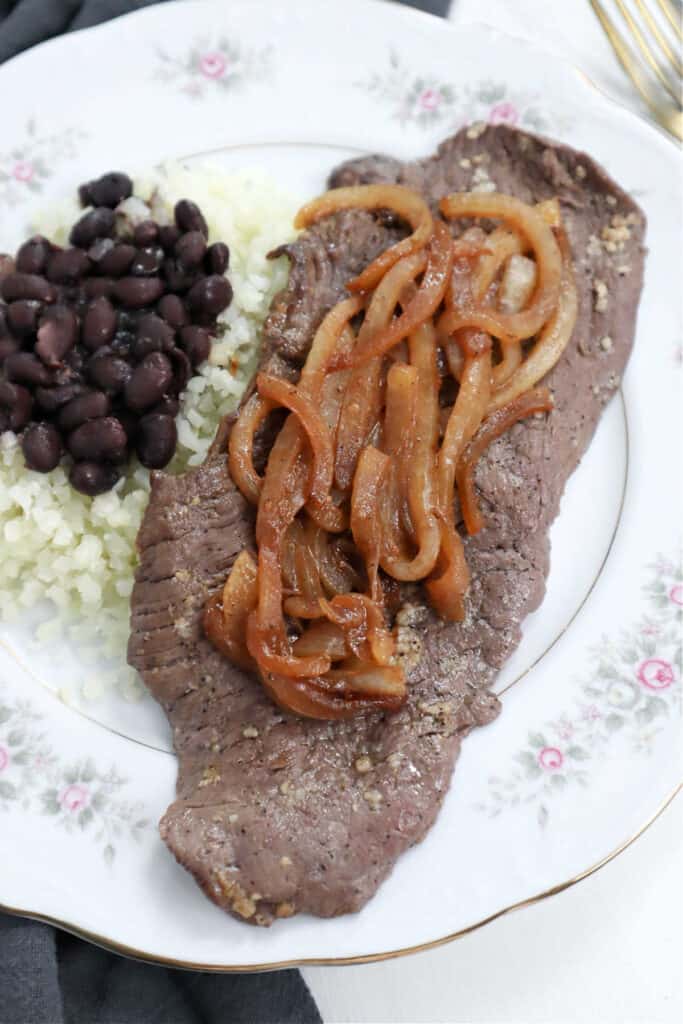 Bistec de Palomilla (Cuban Steak and Onions) | The Healthier Bite